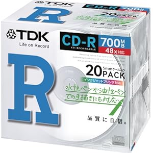 【割引】TDK データ用 CD-R 700MB 48X ホワイトプリンタブル 20枚パック CD-R80PWX20A | お得すぎるAmazon